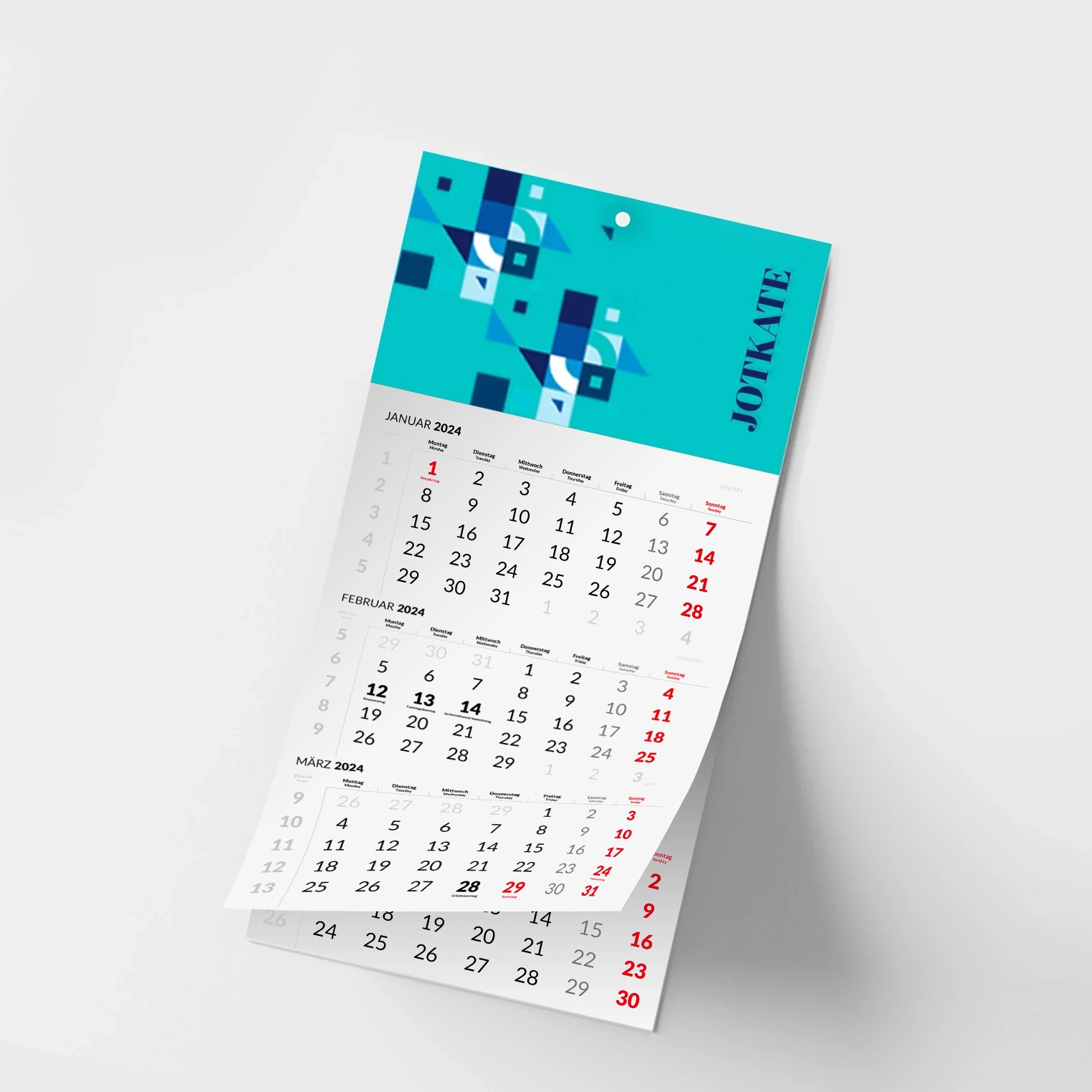 Three-Month Reference Calendars